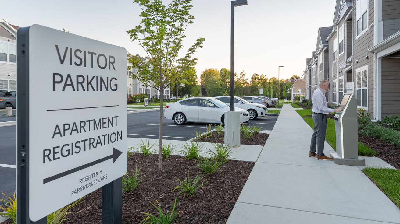 Visitor parking apartment registration
